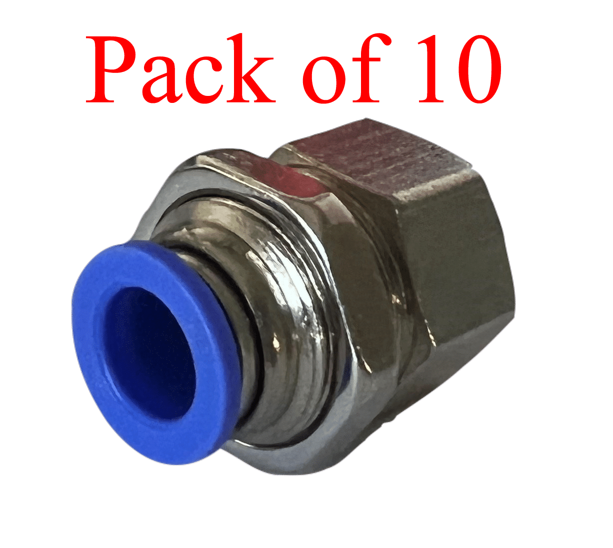 Pneumatic Push In Air Fittings - Female Bulkhead 10mm hose - 1/2 BSP ...