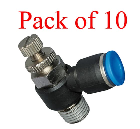 Pneumatic Push In Air Fittings - Speed controller / Flow Control valve ...