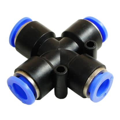 Pneumatic Push In Air Fittings - Union Cross 6mm hose - Air Parts ...